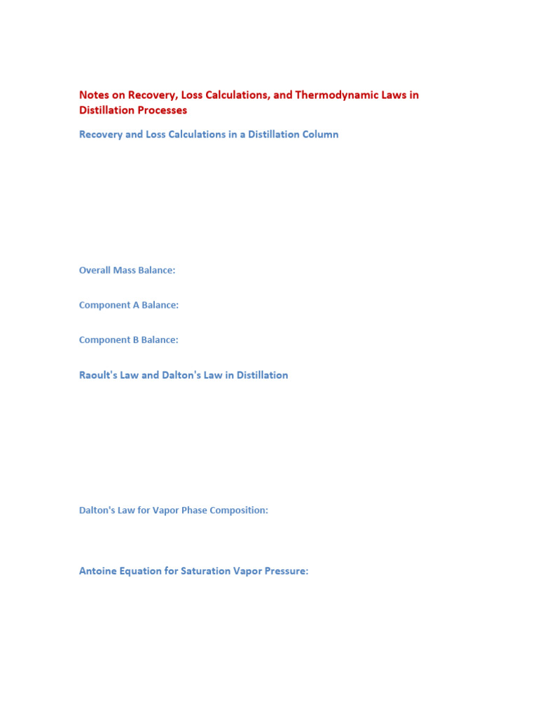 Distillation Problems Lecture 3 | PDF | Distillation | Physical Chemistry