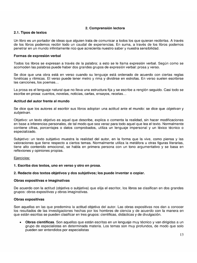 Comprension Lectora 2 | PDF