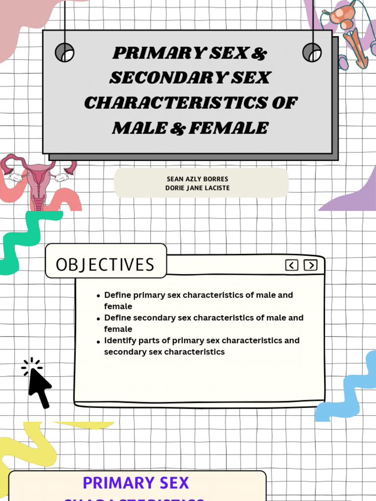 Group 5 Primary And Secondary Sex Characteristics Of Male And Female