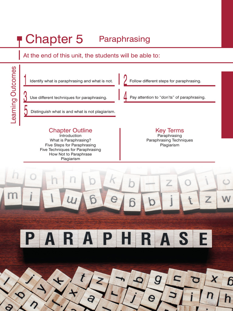 Paraphrasing | PDF | Adjective | Adverb