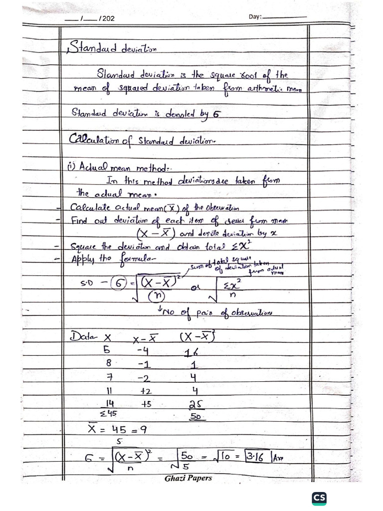 Standard Deviation | PDF