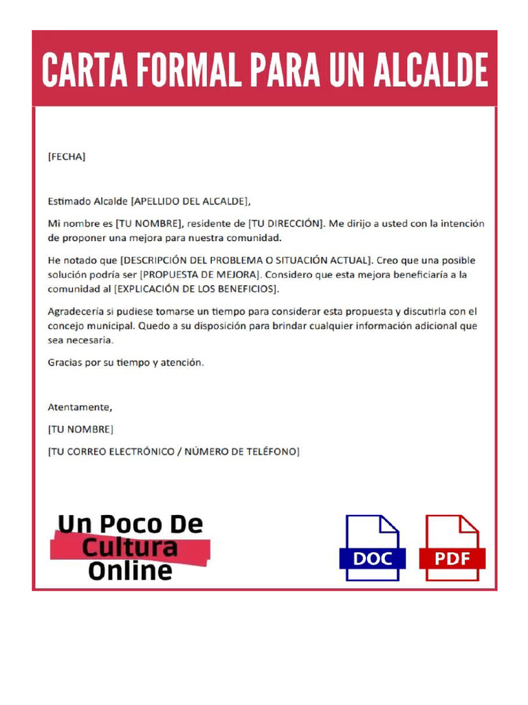 Carta Al Alcalde_1729539857 | PDF