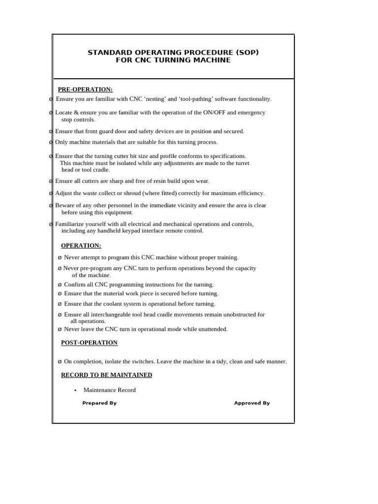 STANDARD OPERATING PROCEDURE | PDF