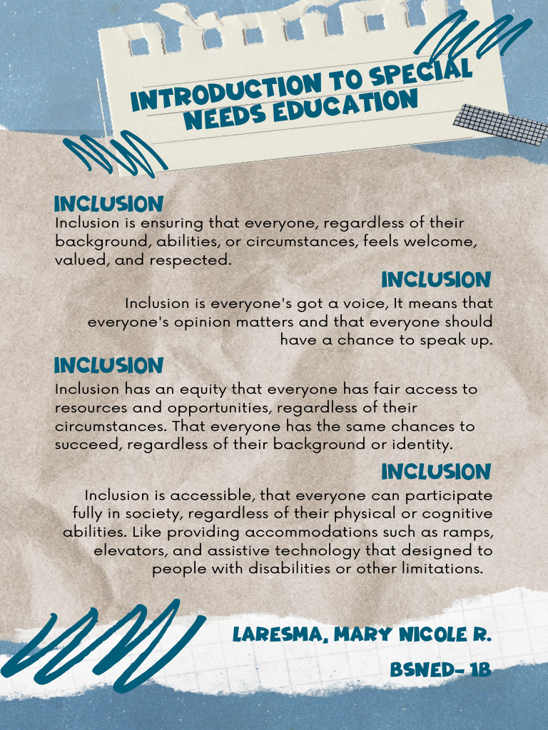 Introduction to Inclusion in Education | PDF