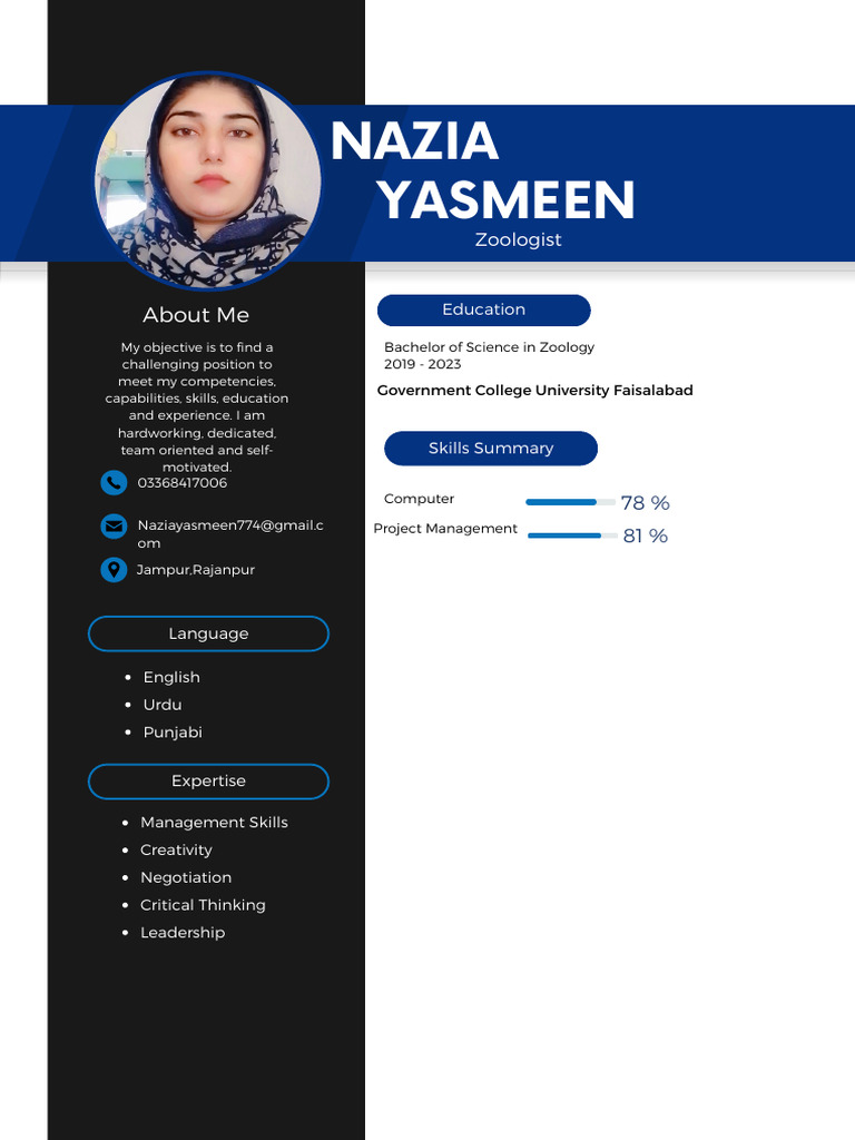 Black Modern Professional Resume | PDF