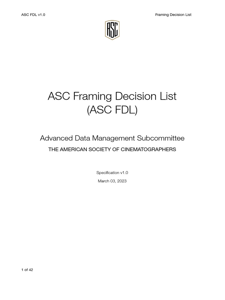 ASCFDL Specification v1.0 | PDF | Json | Computer File