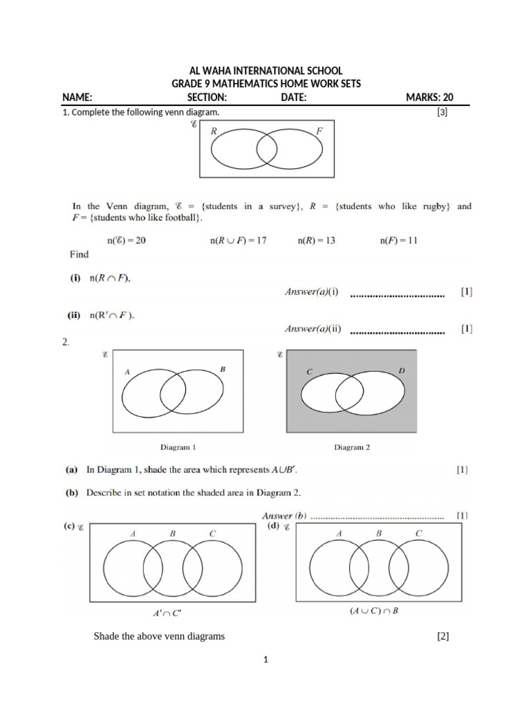 Sets HW | PDF