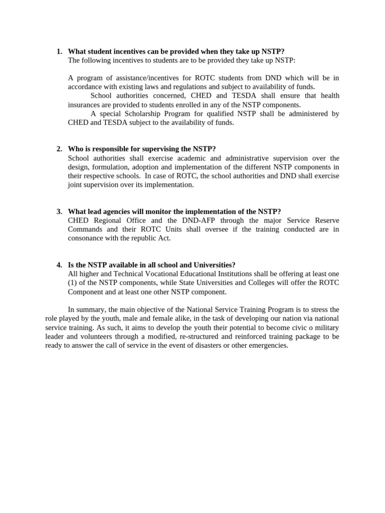 NSTP 4 | PDF