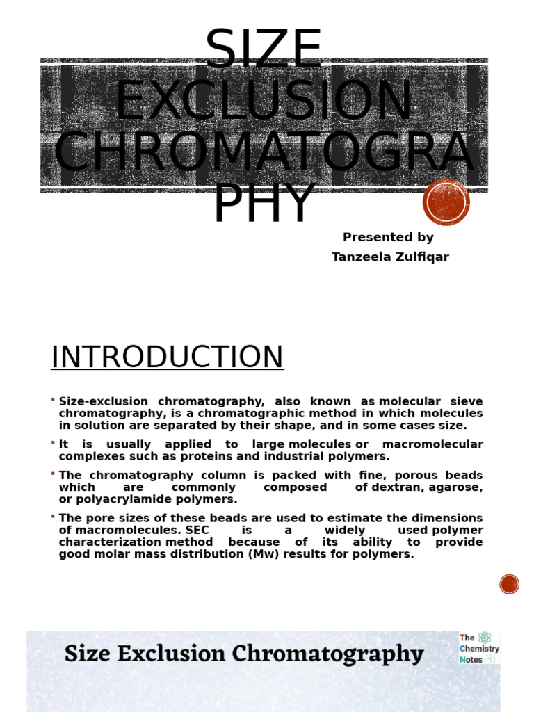 Size Exclusion Chromatography | PDF | Chromatography | Chemistry