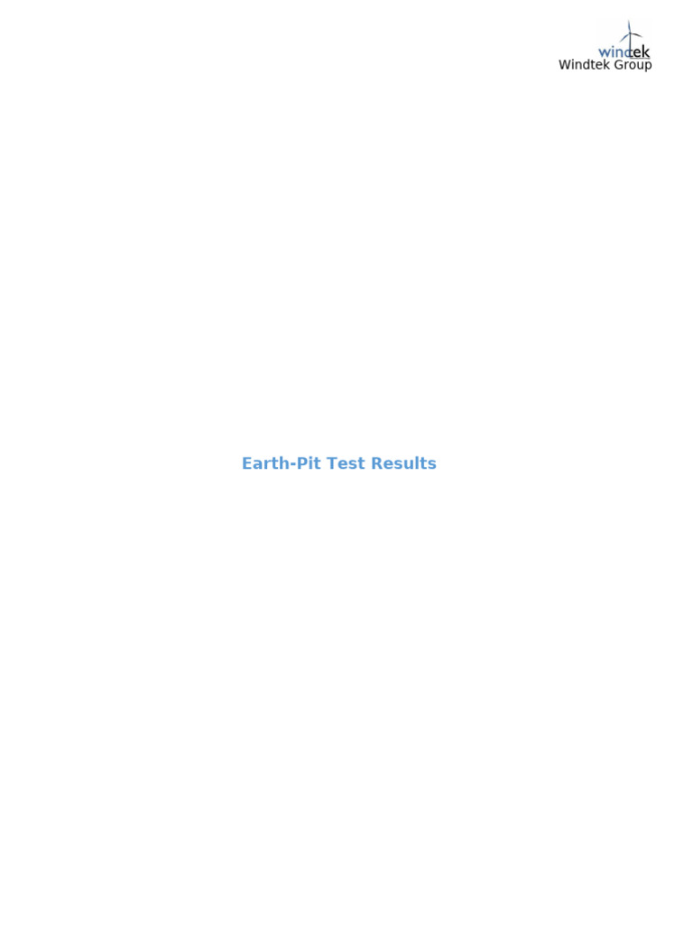 Earth Pits Test Report - 043135 | PDF | Transformer | Power Electronics