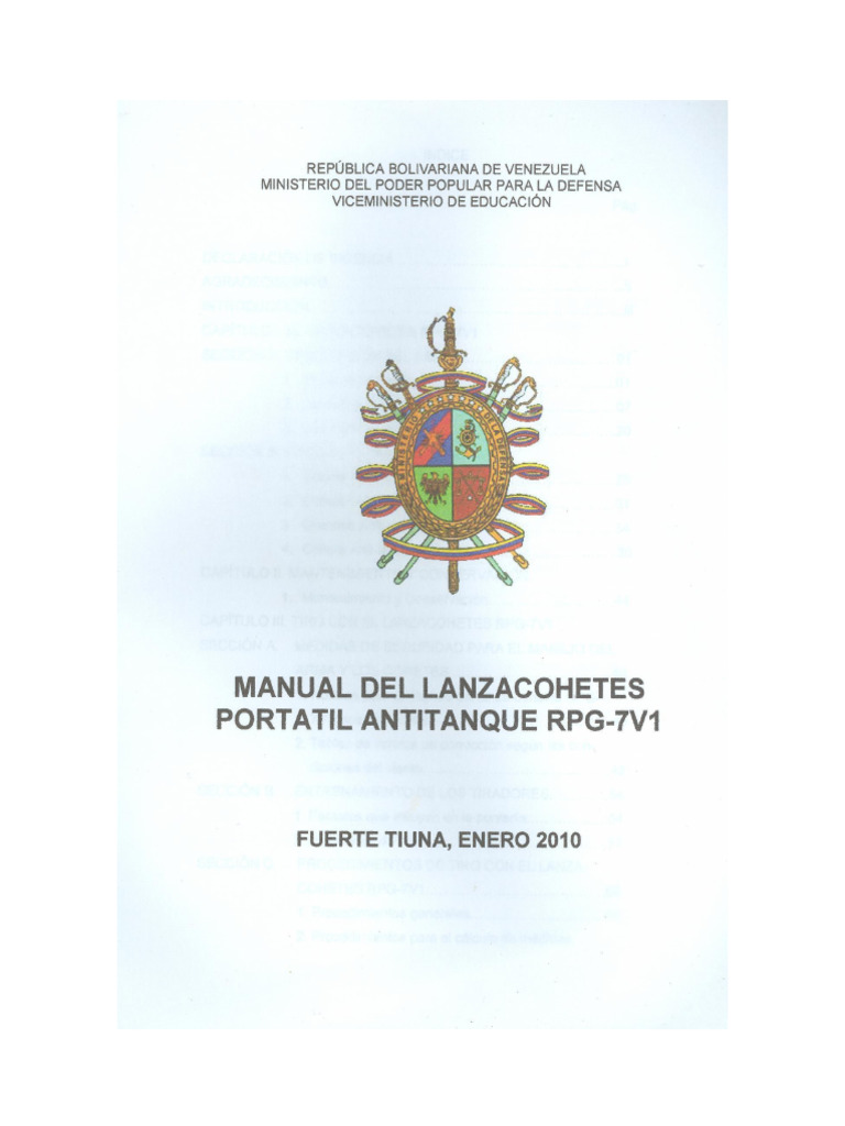 RPG-7V1 Instrucción | PDF