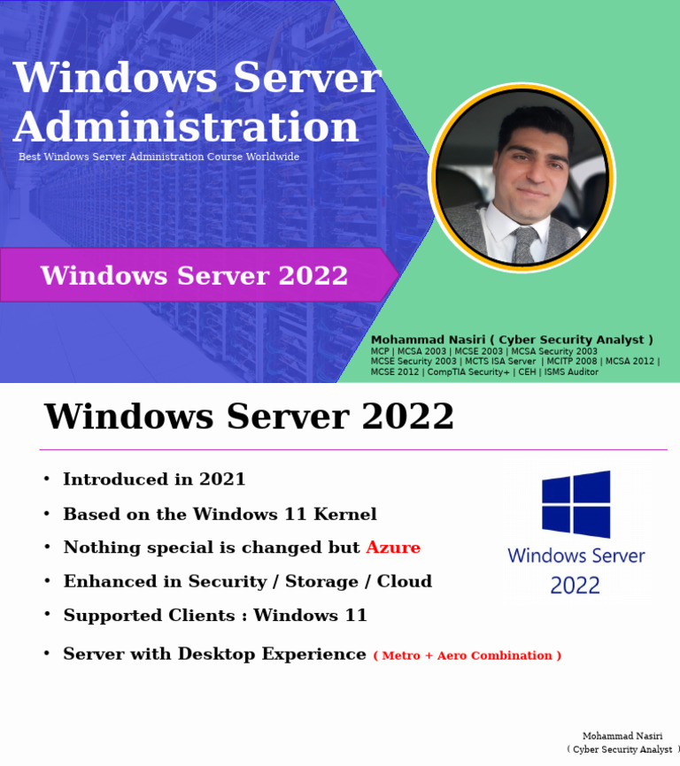 0008 Introduction - Windows Server History - Windows Server 2022 | PDF