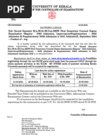 Kerala University B.A. LL.B. Exam Notice | PDF