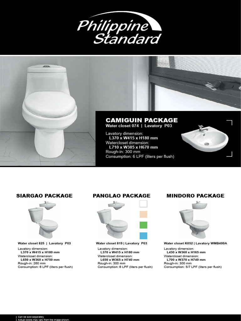 Philippine Standard | PDF | Toilet | Domestic Implements