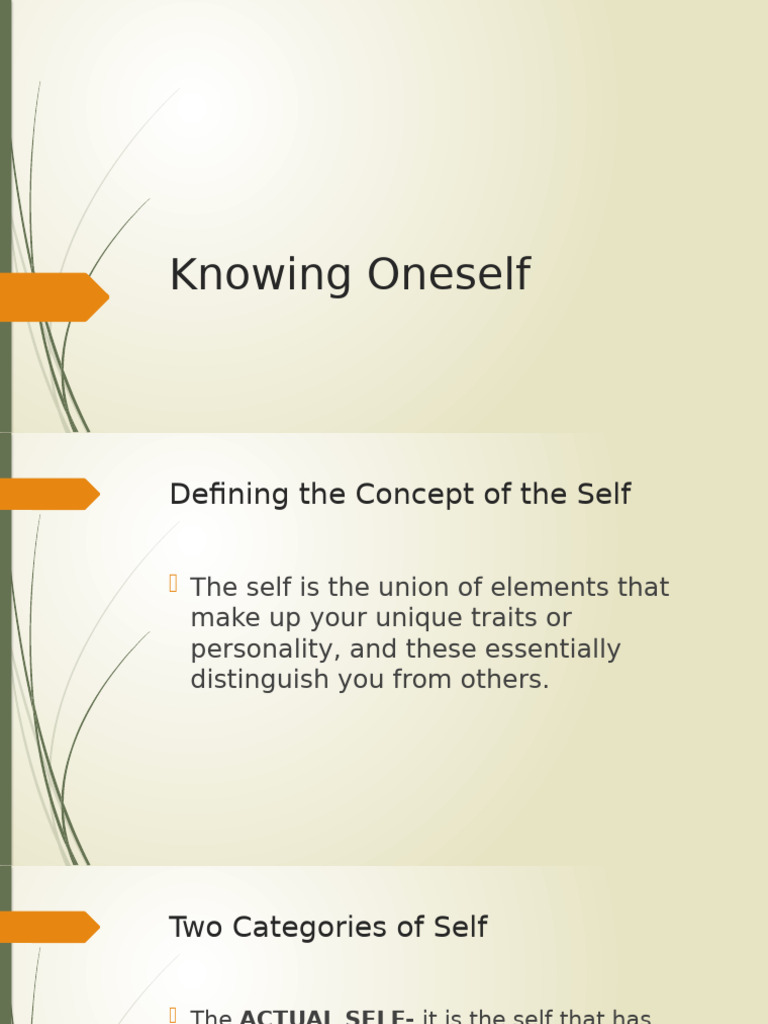Knowing Oneself Module 1 | PDF