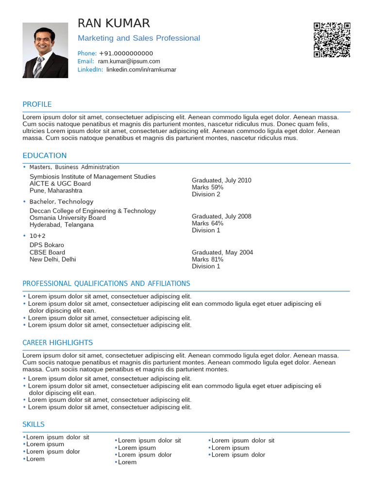 Sample Modern Contemporary Resume | PDF