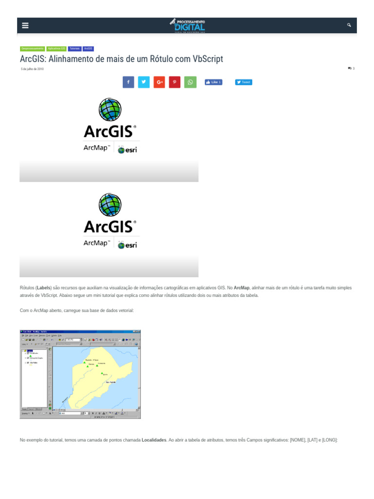 Alinhamento de Rótulos no ArcGIS com VbScript | PDF | Programas | Informática