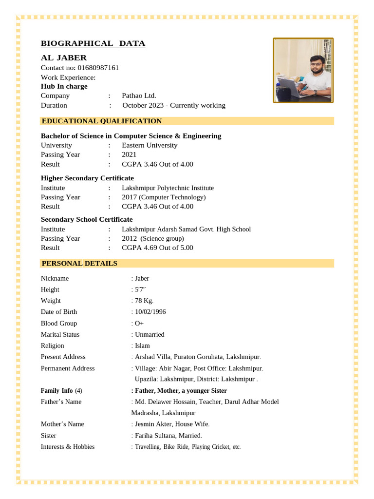 Marriage CV 2 | PDF