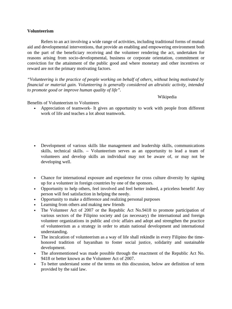 NSTP 10 | PDF | Volunteering | Social Psychology