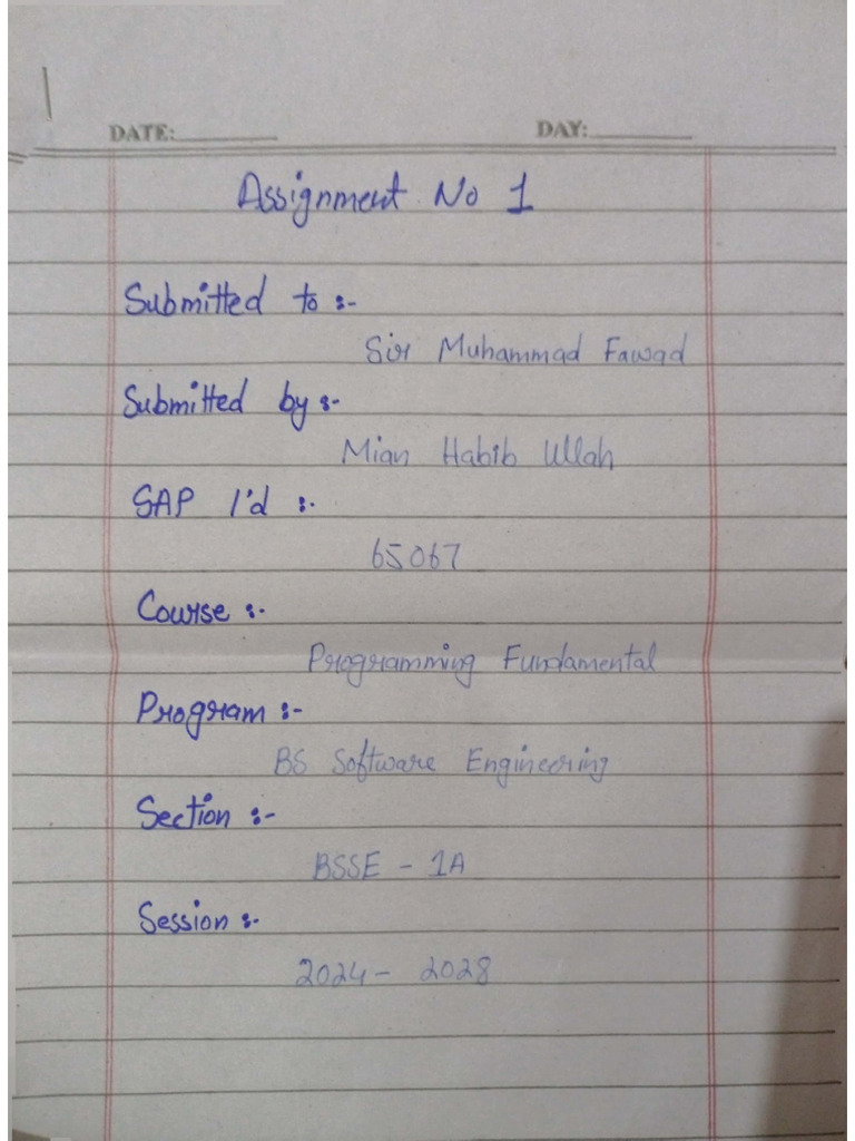 PF Assignment 1.Habib | PDF
