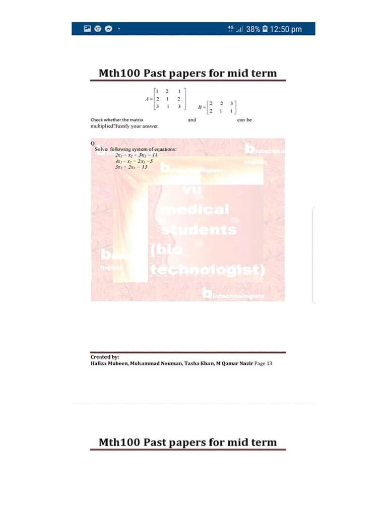 Mth100 Mcqs | PDF