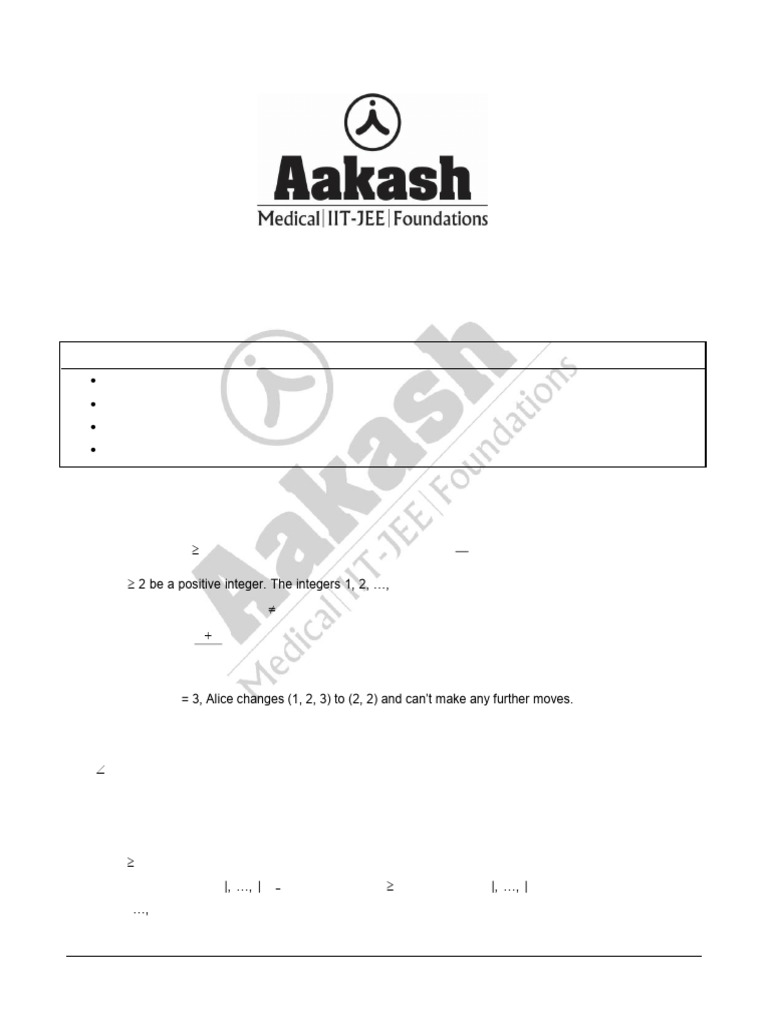 INMO Actual Paper 2025 | PDF | Mathematical Concepts | Discrete Mathematics
