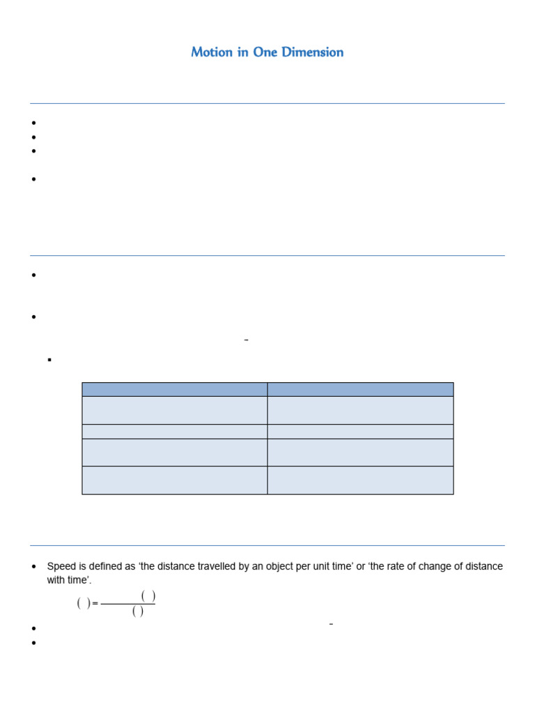 Chapter 2 (Motion in One Direction) | PDF | Acceleration | Speed