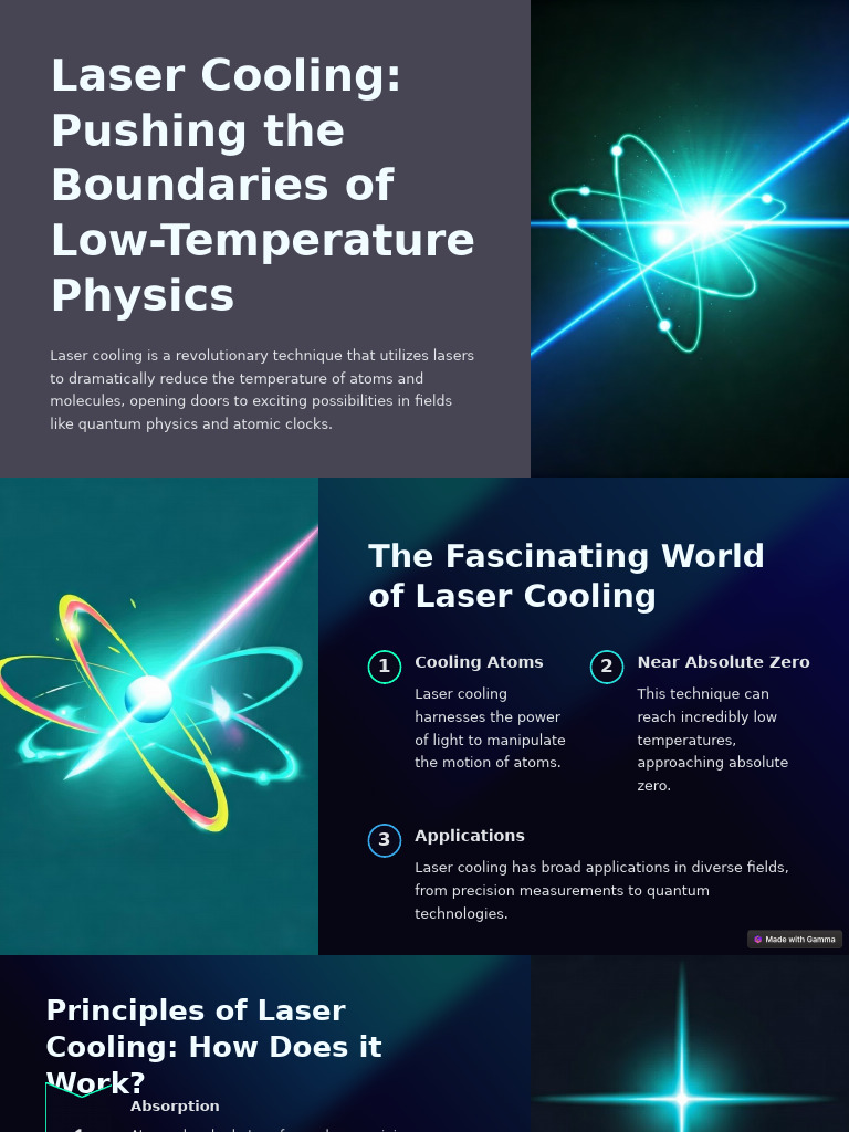 Laser Cooling Pushing The Boundaries of Low Temperature Physics | PDF | Laser | Physics