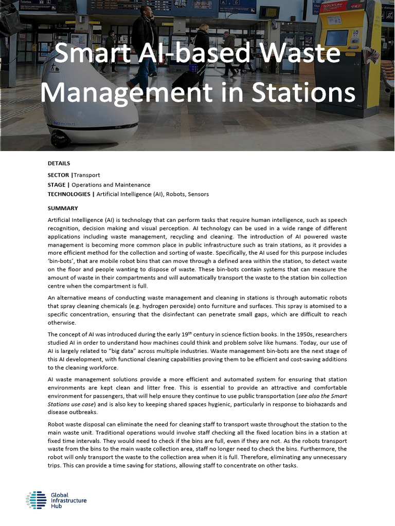 4 Smart Ai Based Waste Management in Stations Use Case | PDF ...