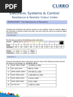 Resistor Color Coding Assessment Questions | PDF | Resistor | Physical ...