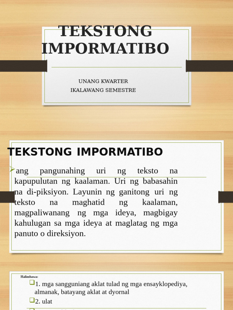 Module 2 Tekstong Impormatibo | PDF