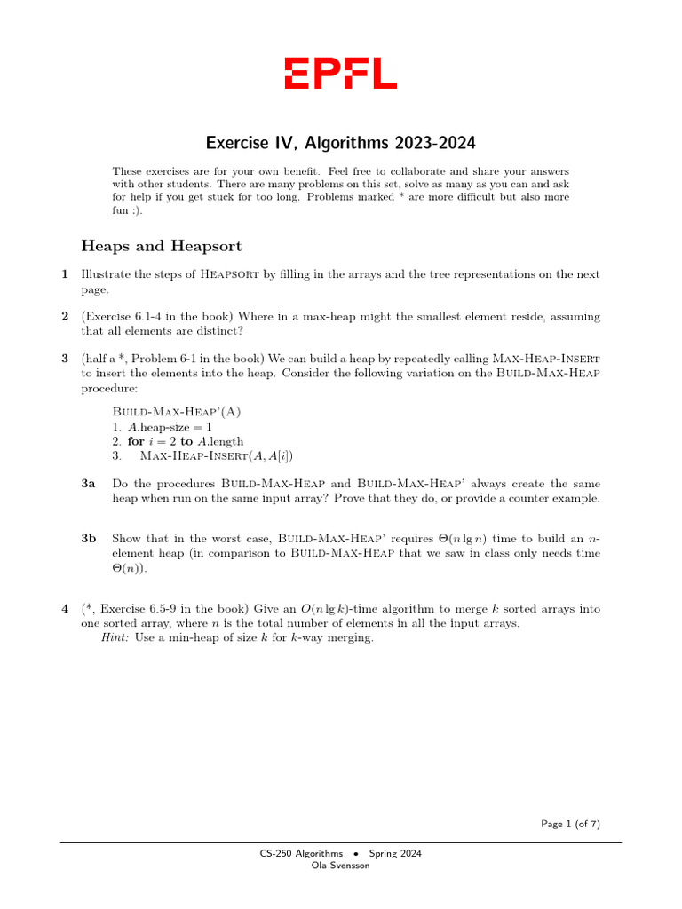 AlgExerciseSet4 | PDF | Queue (Abstract Data Type) | Applied Mathematics