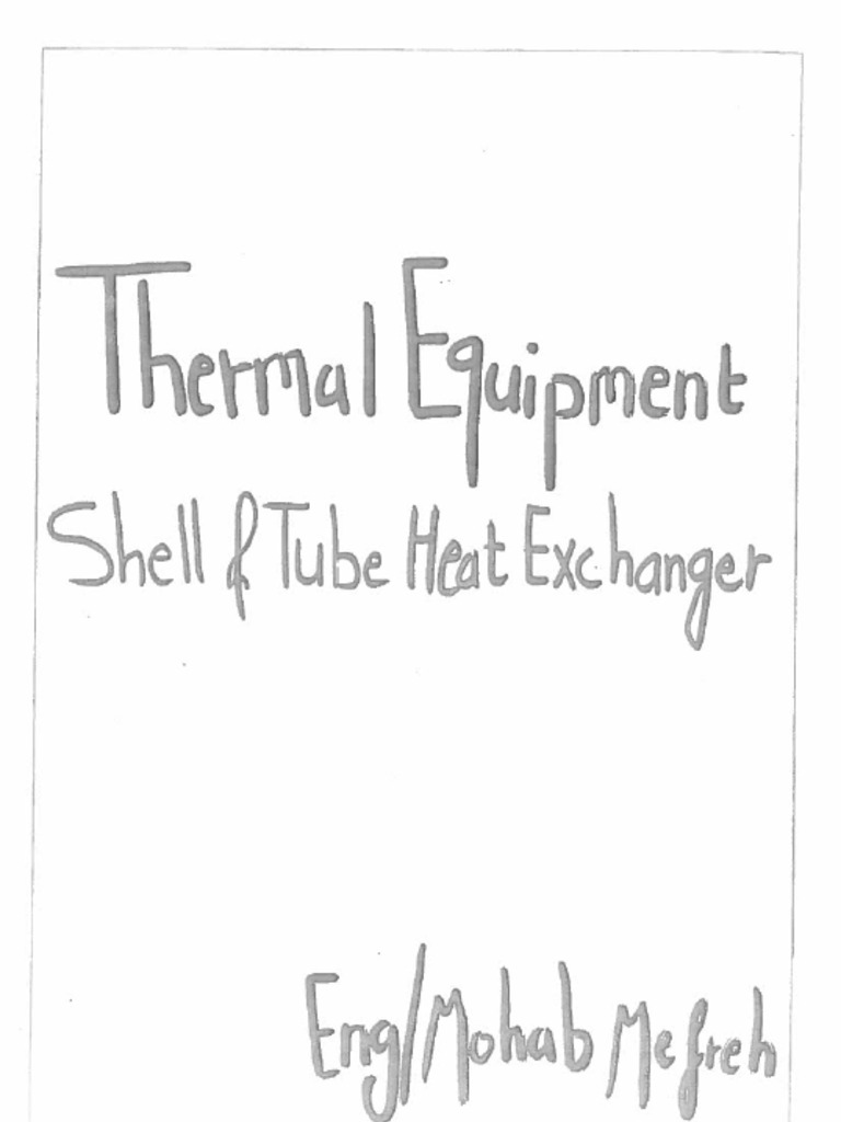 Shell & Tube HEX Num 1 | PDF