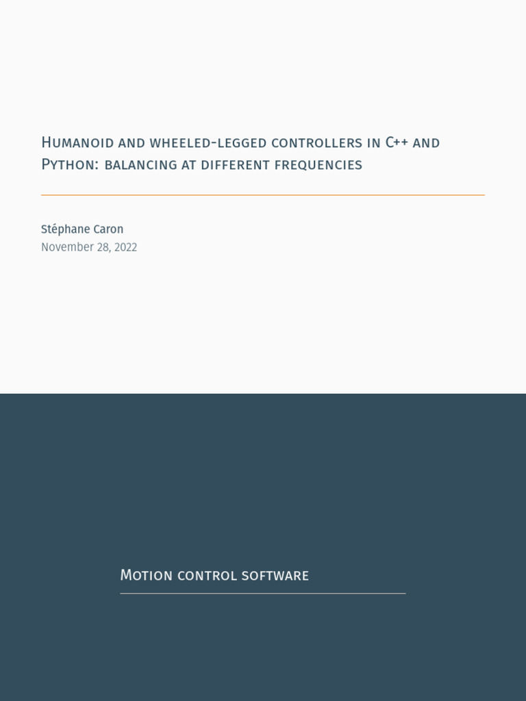 C++/Python Motion Control Software | PDF | Kinematics | Robot