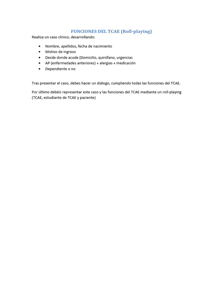 Funciones Del Tcae | PDF