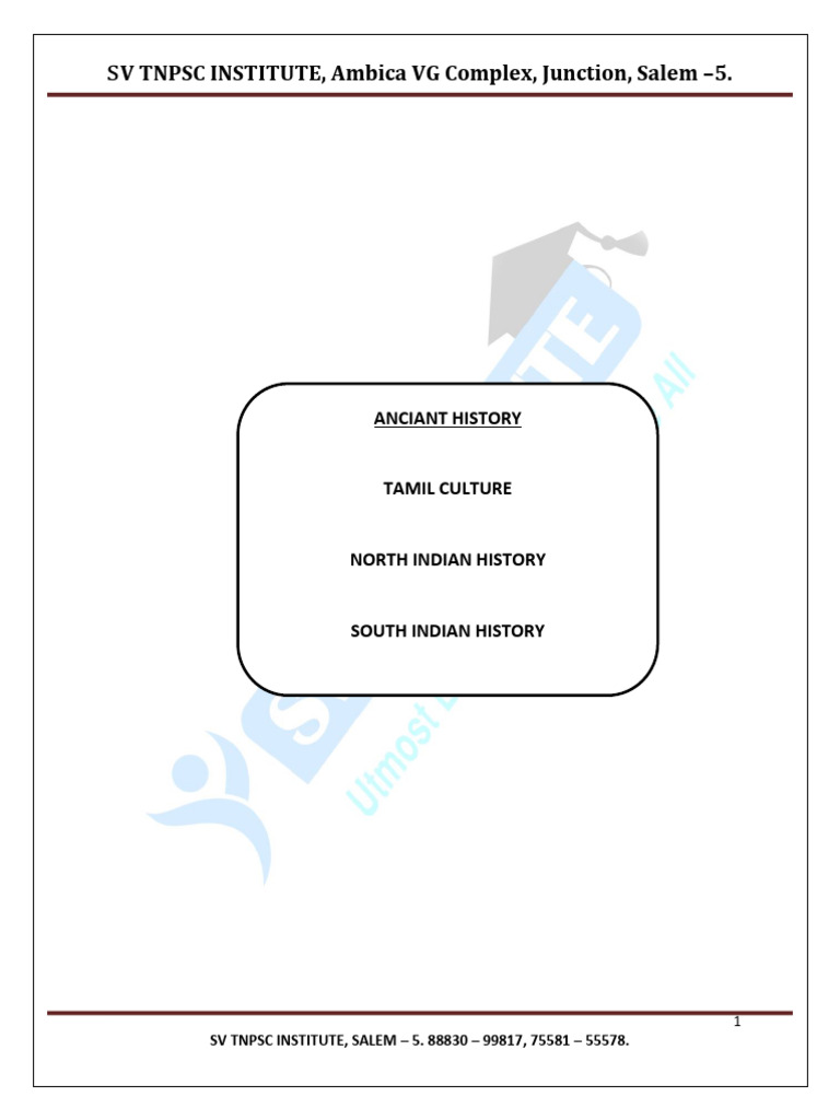 Ancient History English | PDF | Tamils | South India