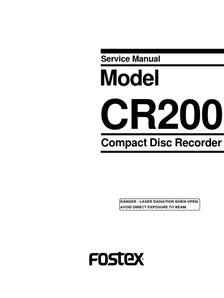 Cr200 Service Manual | PDF | Technology & Engineering
