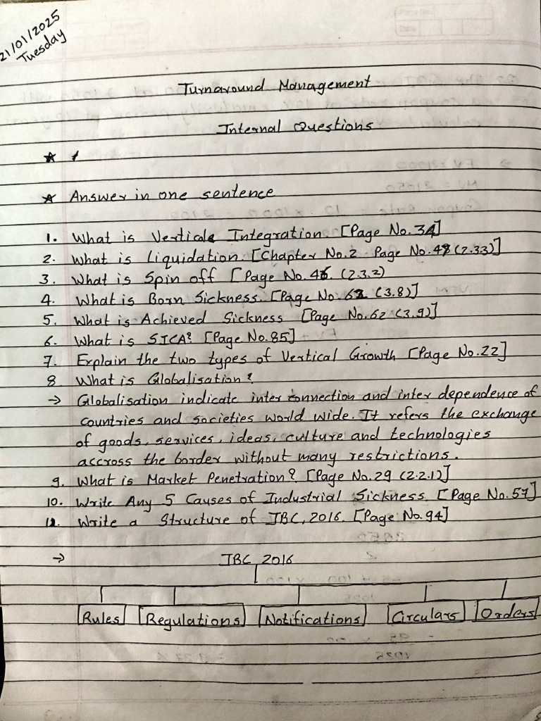 Turnaround Management Internal Importance | PDF