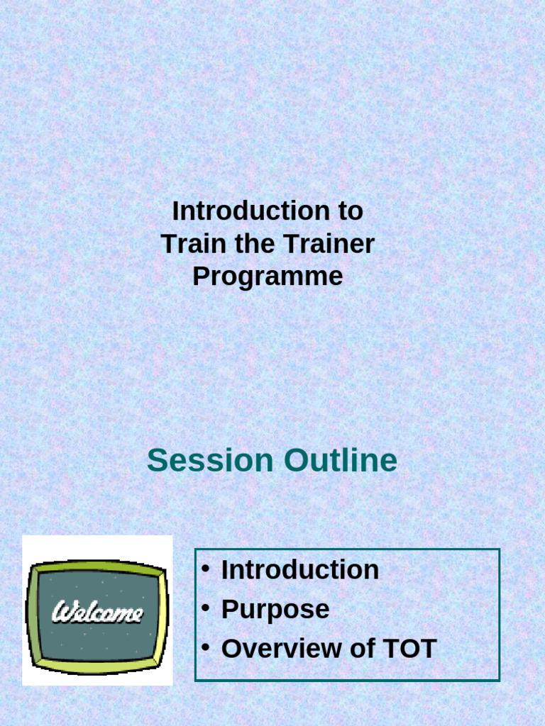 1 Introduction To Train The Trainer Programme | PDF