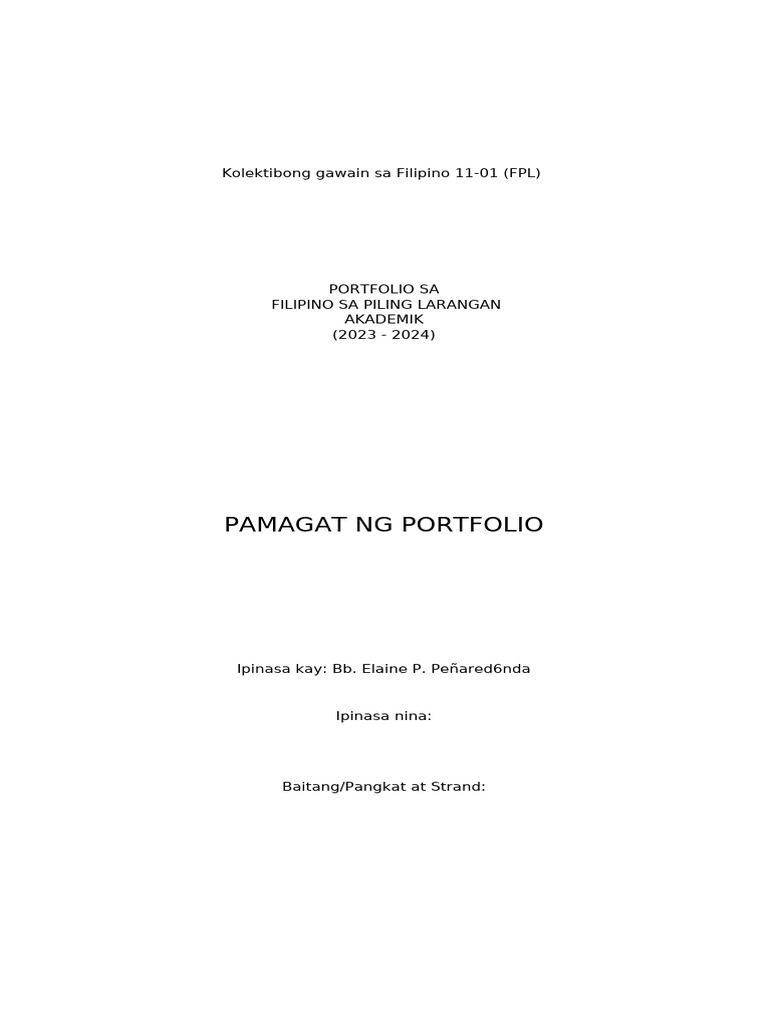 Portfolio Template | PDF