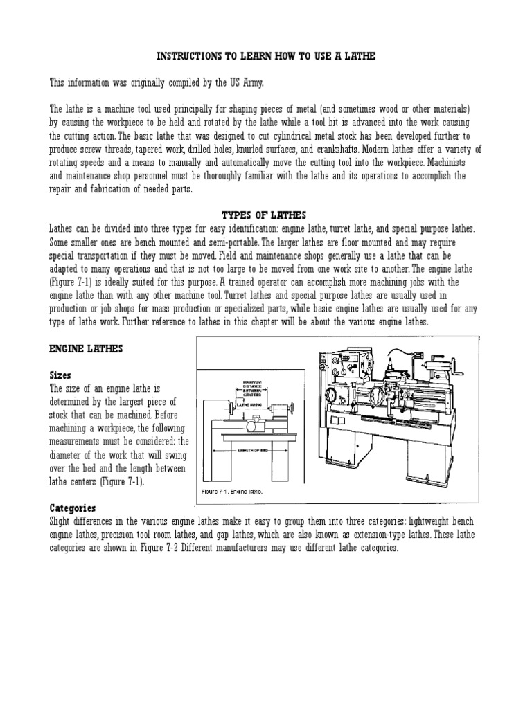 How To Use A Lathe | PDF | Grinding (Abrasive Cutting) | Machining