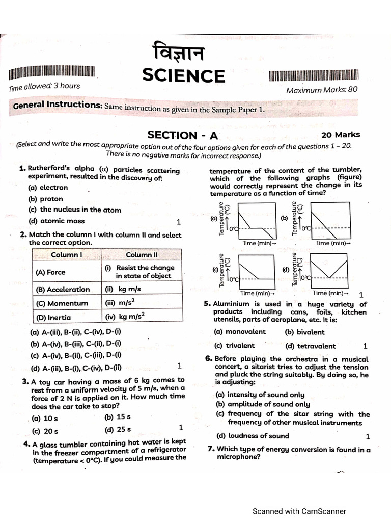 STD 9 Science Cbse Paper 5 - 1542812 - 2025 - 01 - 24 - 15 | PDF