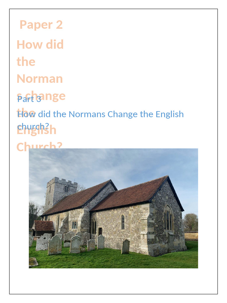 PLC3 Norman Church Booklet | PDF | Monastery | Monk