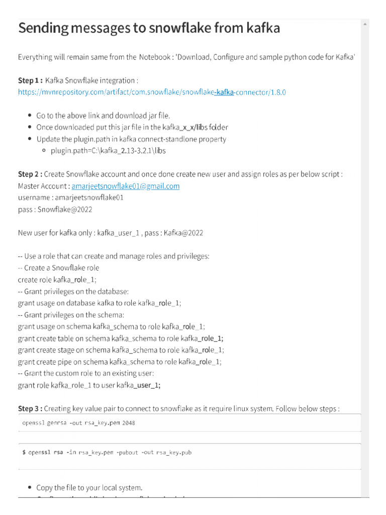 Kafka-Snowflake-connector | PDF