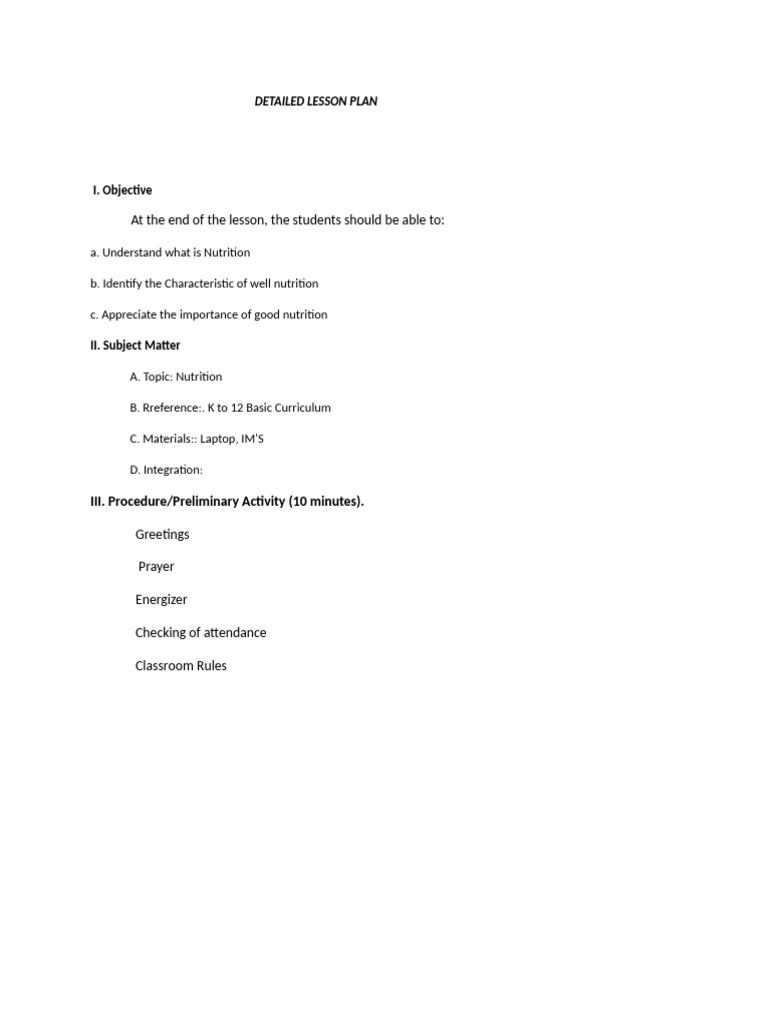 Lessonplanliza | PDF