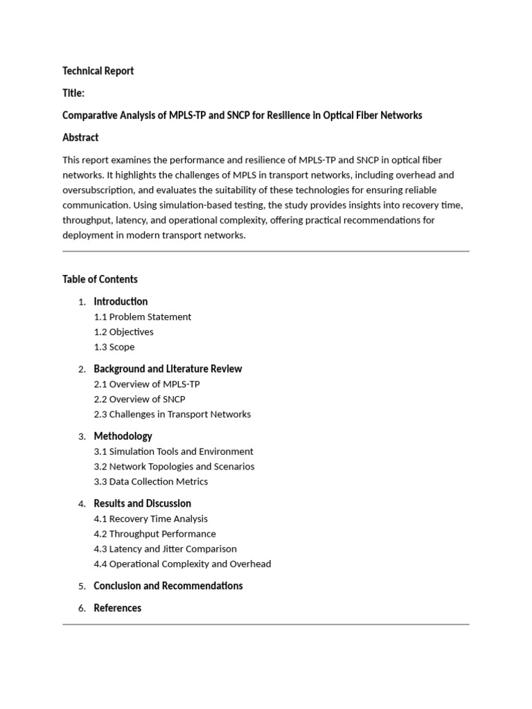 Technical Report | PDF | Computer Network | Network Topology