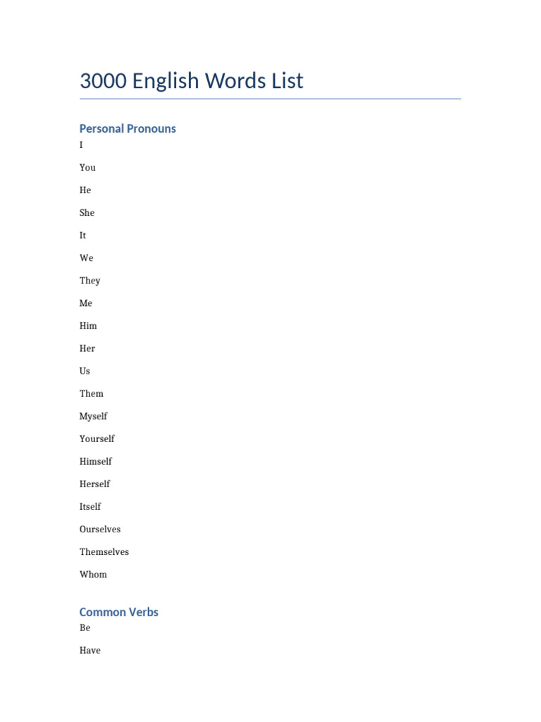 3000_english_words_list | PDF | English Language | Adjective
