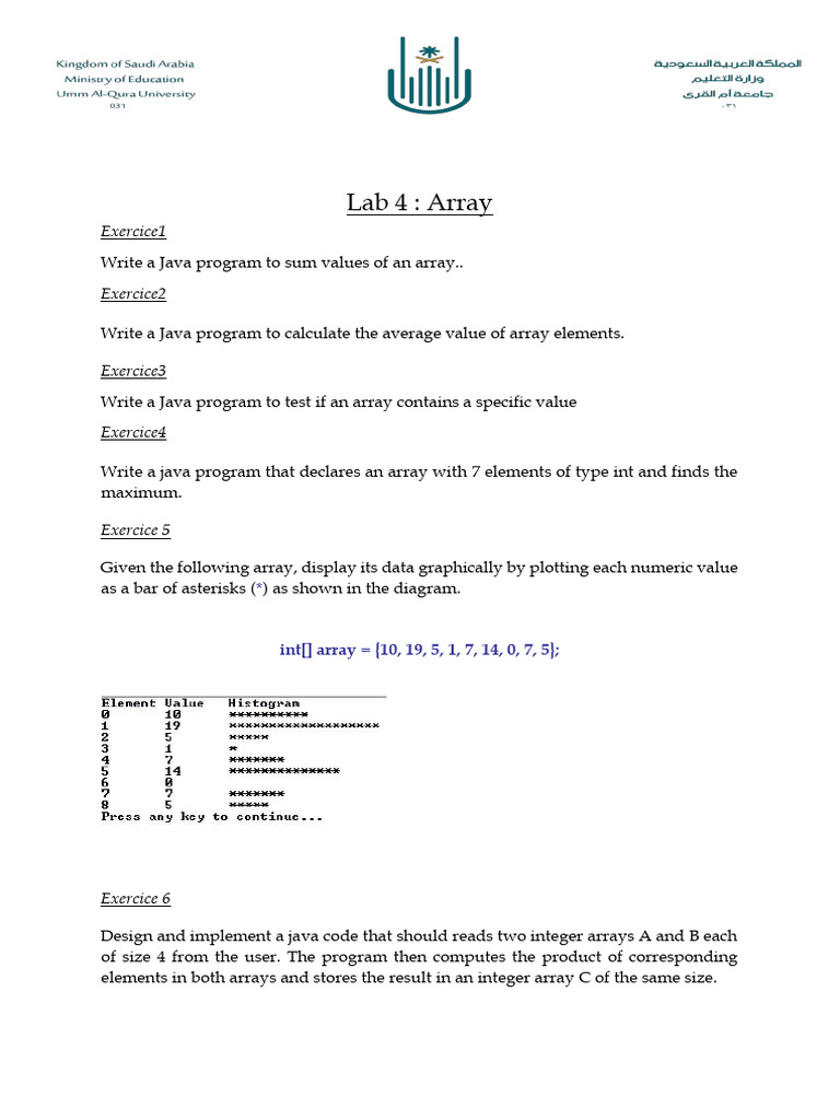 Lab array | PDF Lab array | PDF