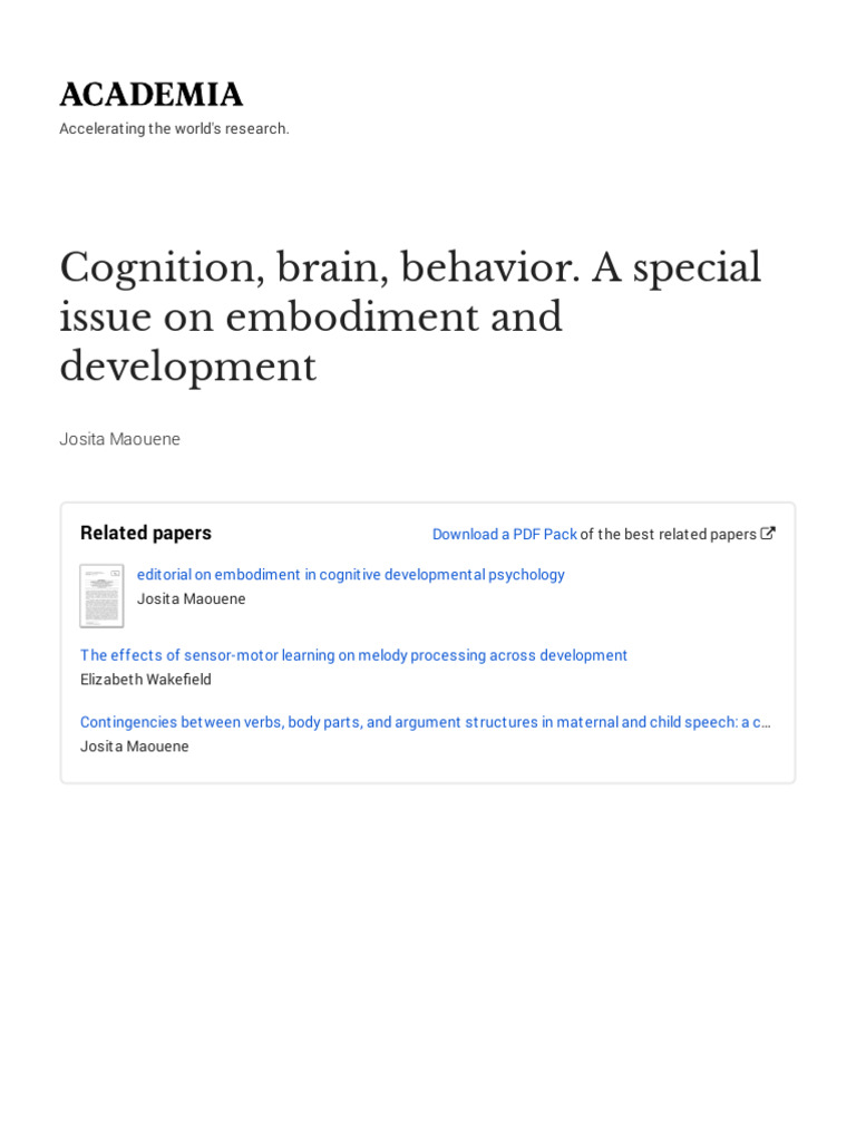 Binder Revista With Cover Page v2 | PDF | Embodied Cognition | Concept