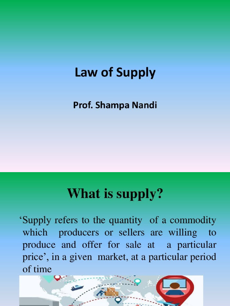 Law of Supply economics | PDF